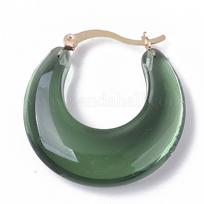 Wholesale Transparent Acrylic Hoop Earrings - Pandahall.com