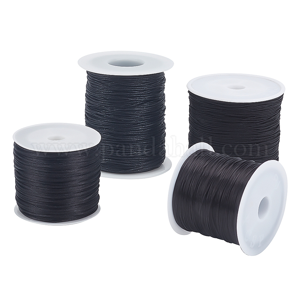Wholesale 4Rolls 4 Style Flat Braided Nylon Thread - Pandahall.com