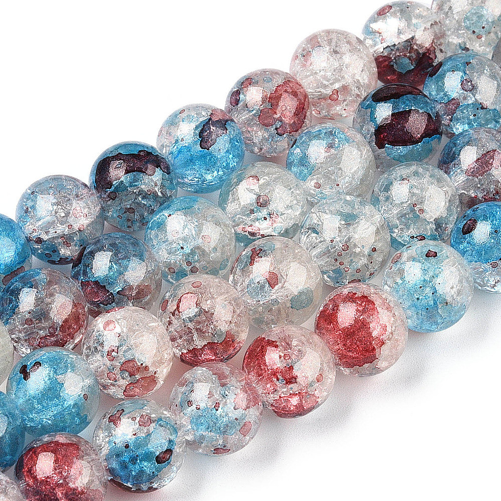Wholesale Baking Painted Crackle Glass Bead Strands - Pandahall.com