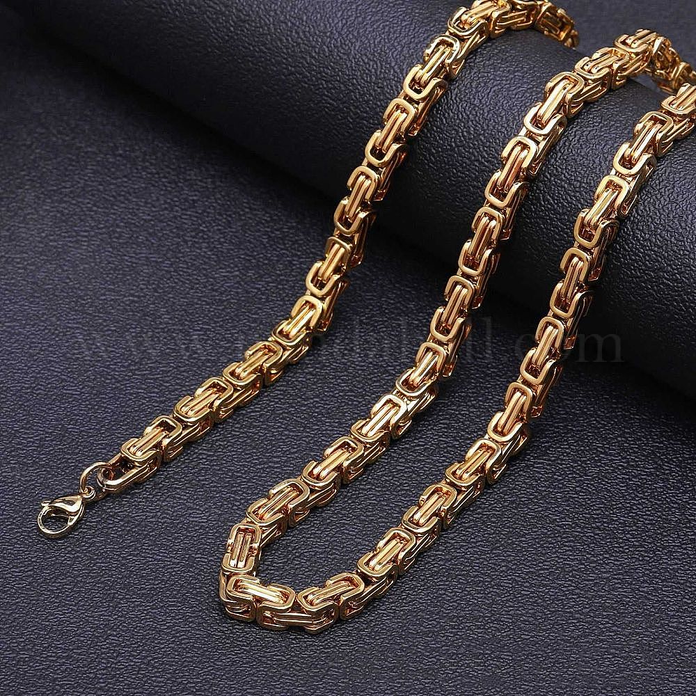 Wholesale Stainless Steel Byzantine Chains Necklaces for Men ...