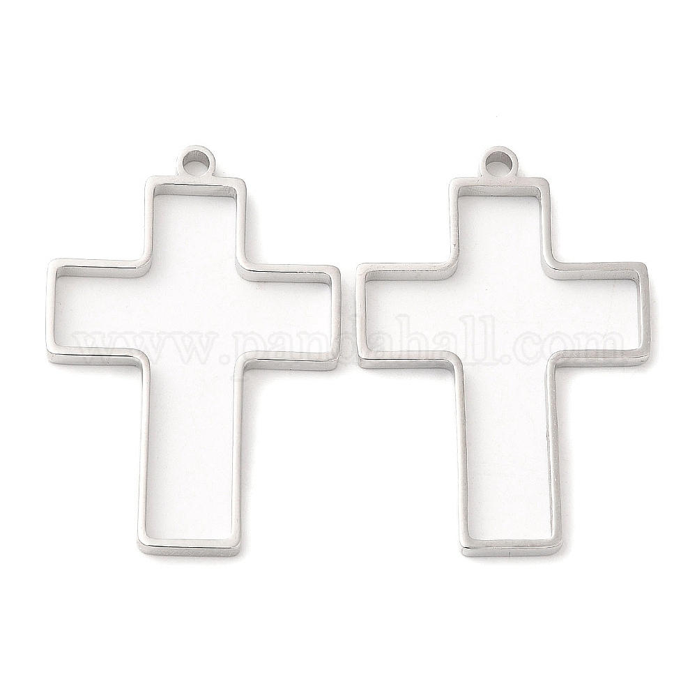 Wholesale Non-Tarnish 304 Stainless Steel Open Back Bezel Cross ...
