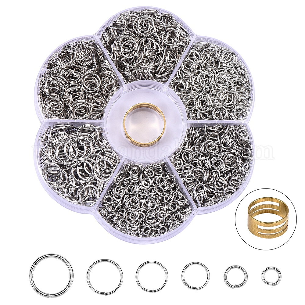Wholesale 126g Iron Close but Unsoldered Jump Rings - Pandahall.com
