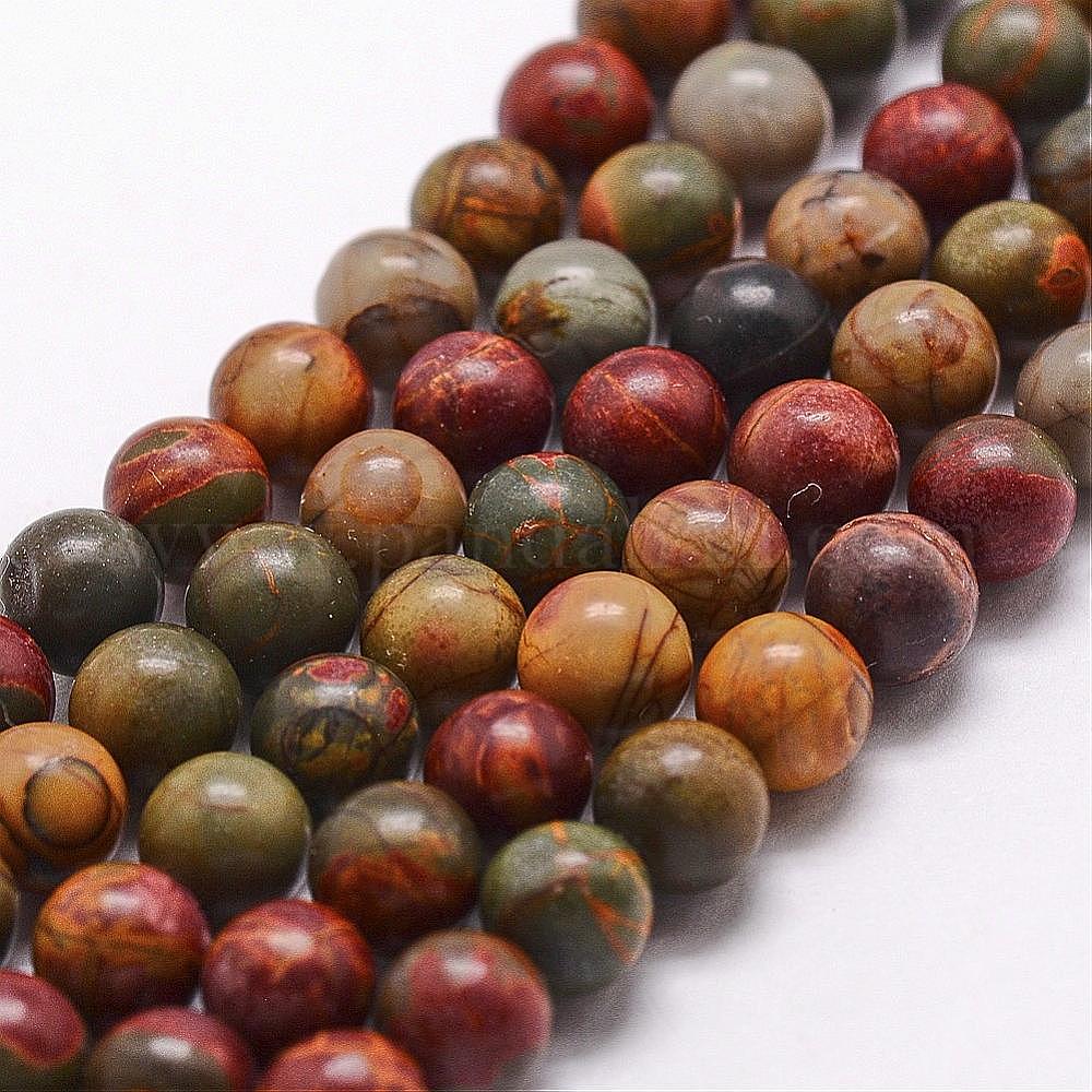 Wholesale Natural Polychrome Jasper/Picasso Stone/Picasso Jasper Bead ...