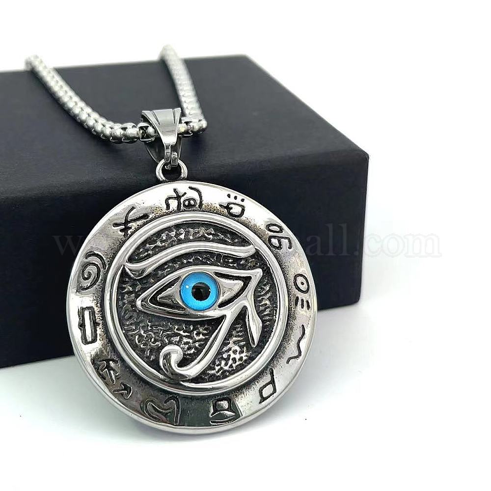 Wholesale Stainless Steel Egyptian Eye of Ra Pendant Necklaces ...