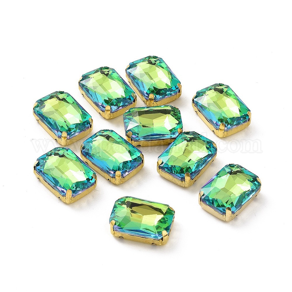 Wholesale Rectangle Octagon Shape Sew on Glass Rhinestone - Pandahall.com