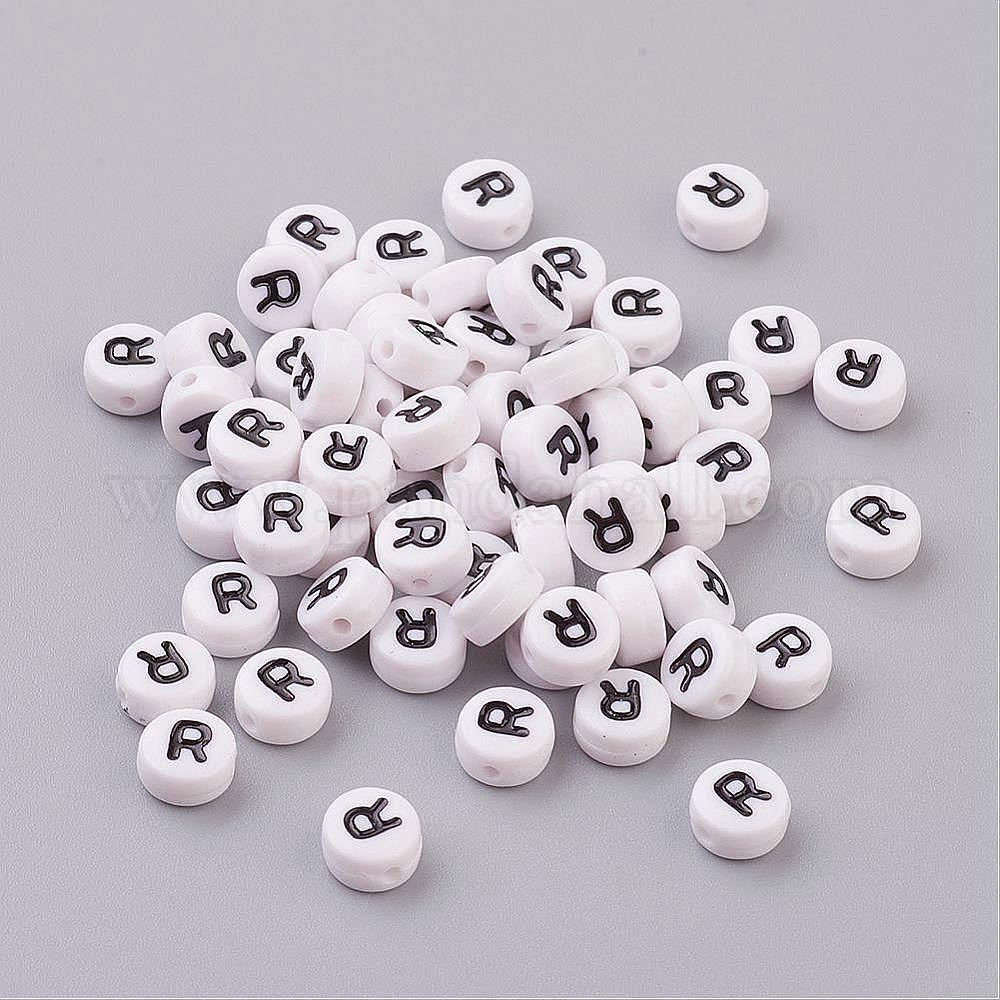 Wholesale Acrylic Horizontal Hole Letter Beads - Pandahall.com