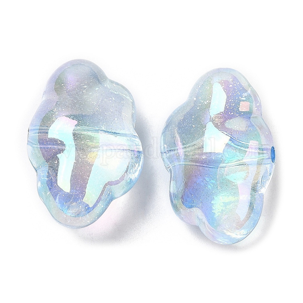 Wholesale UV Plating Transparent Rainbow Iridescent Acrylic Beads ...