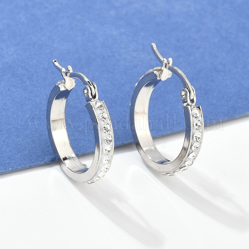 Wholesale 304 Stainless Steel Hoop Earrings - Pandahall.com