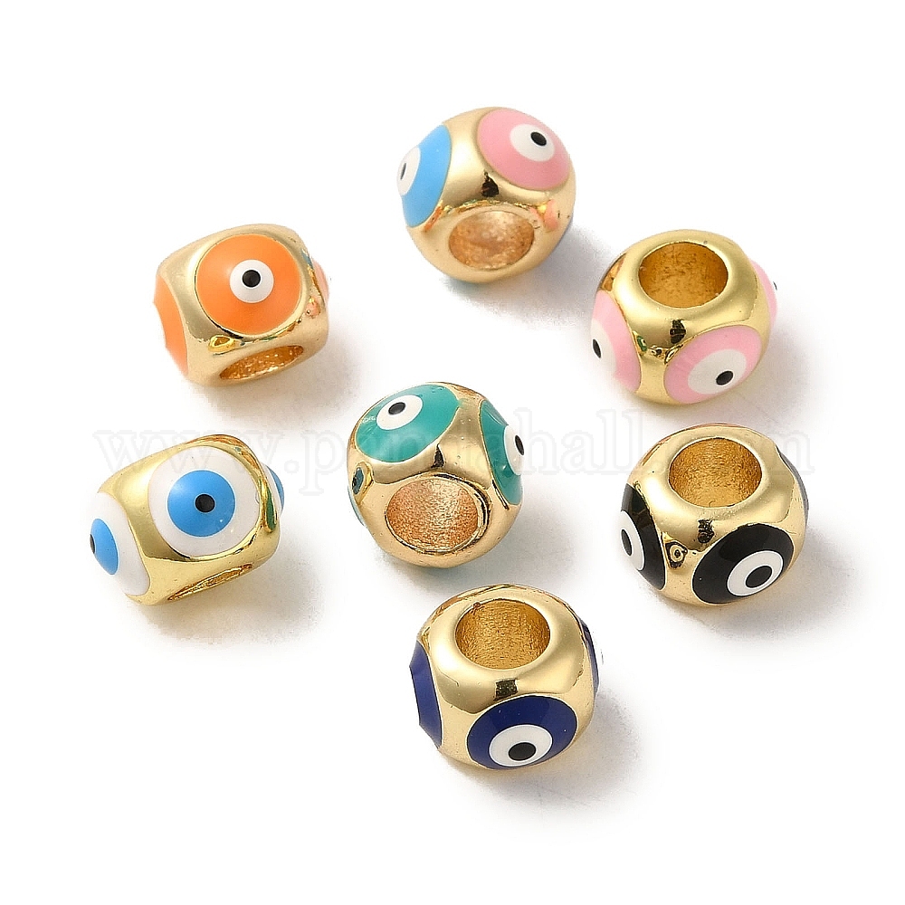 Wholesale Brass Enamel European Beads - Pandahall.com