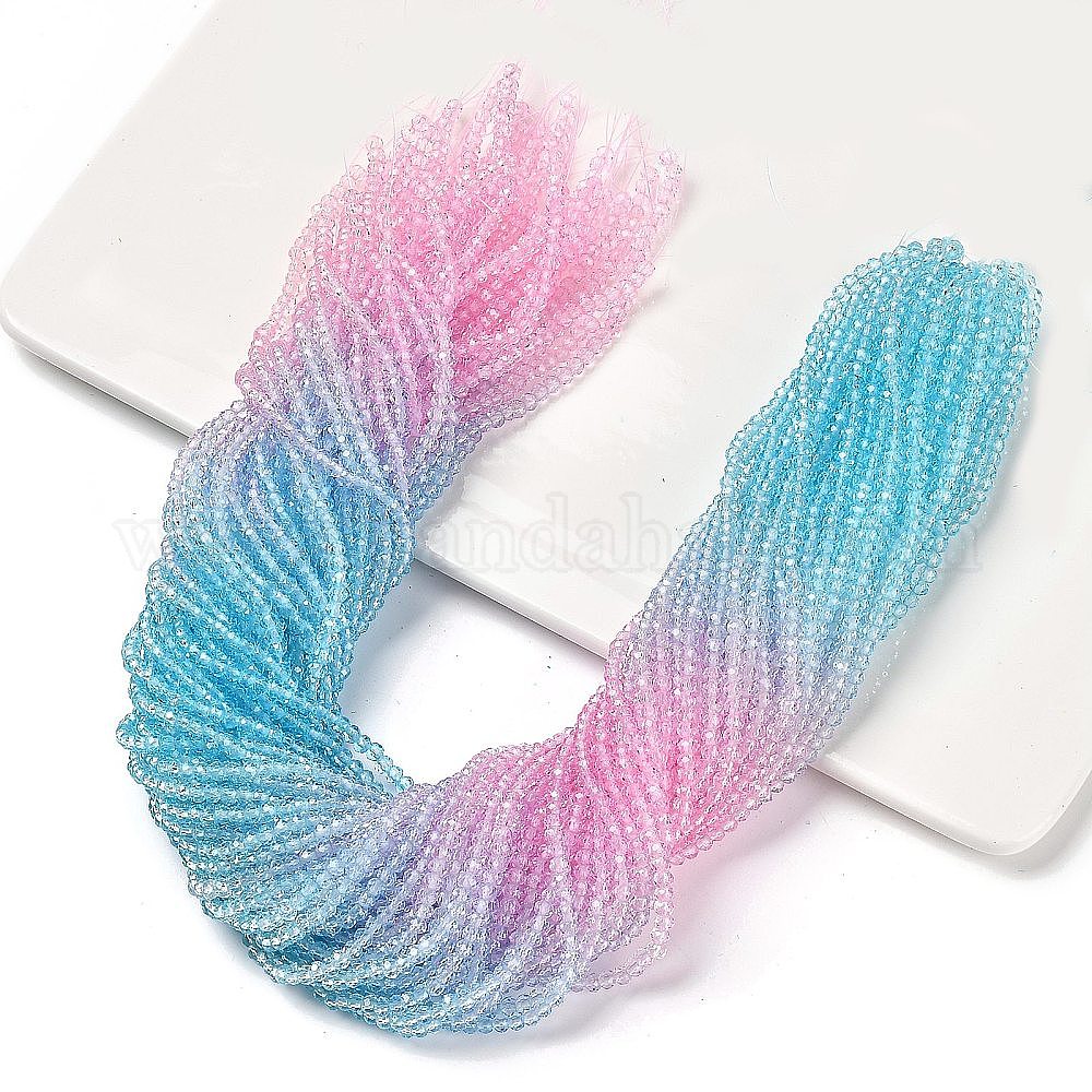 Wholesale Transparent Painted Glass Beads Strands - Pandahall.com