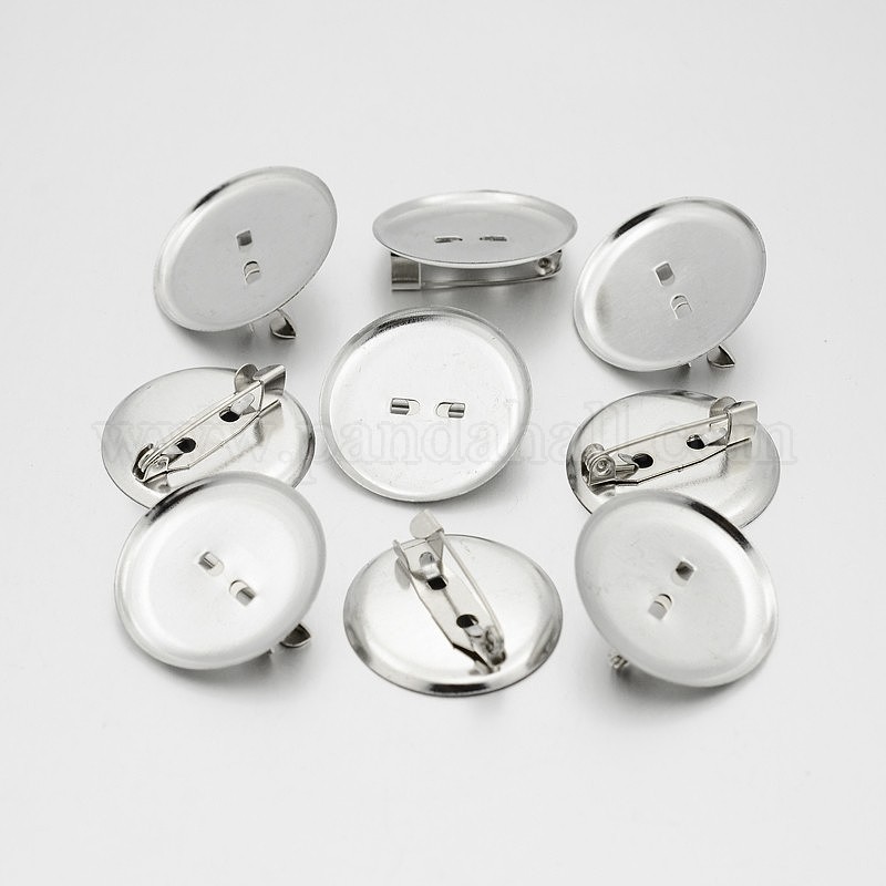 Wholesale Iron Brooch Cabochon Settings - Pandahall.com