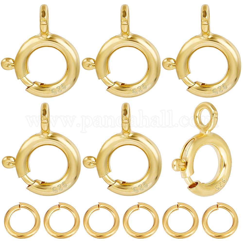 Wholesale 6Pcs 925 Sterling Silver Spring Ring Clasps - Pandahall.com