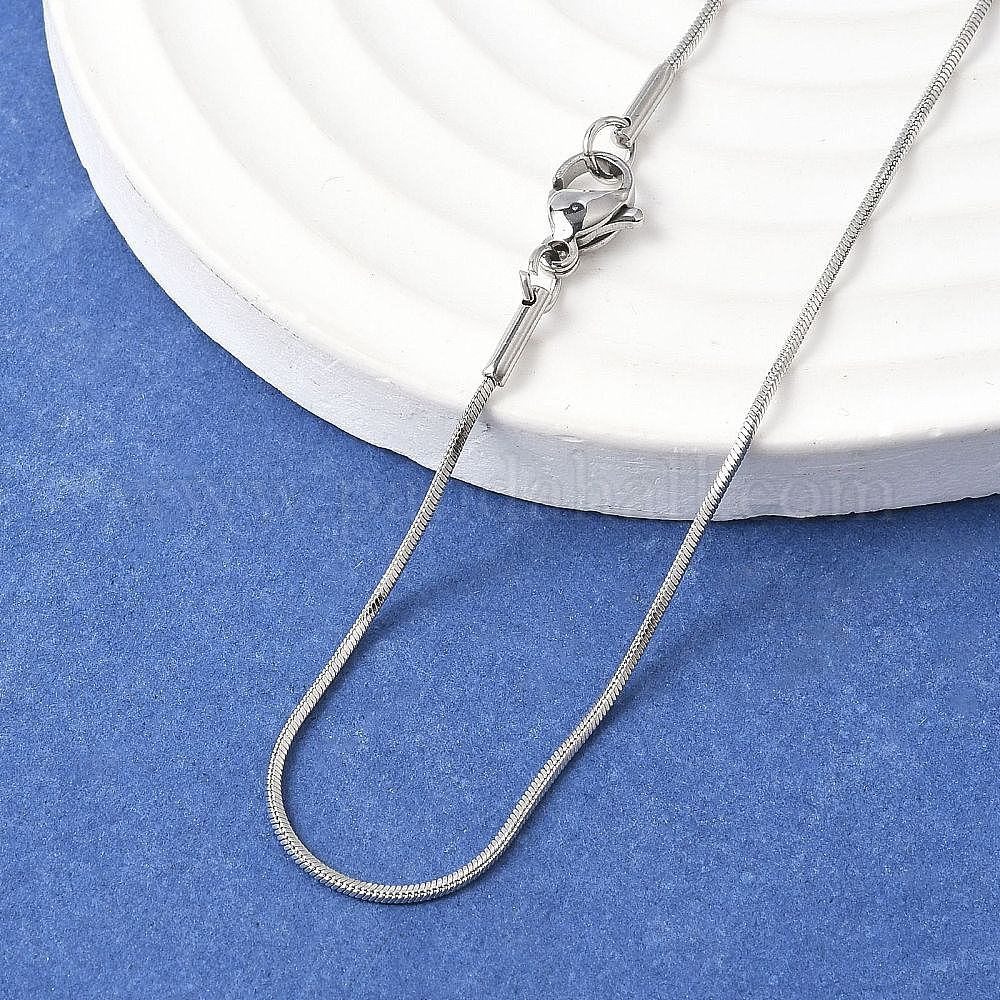 Wholesale Tarnish Resistant 304 Stainless Steel Snake Chains Necklaces ...