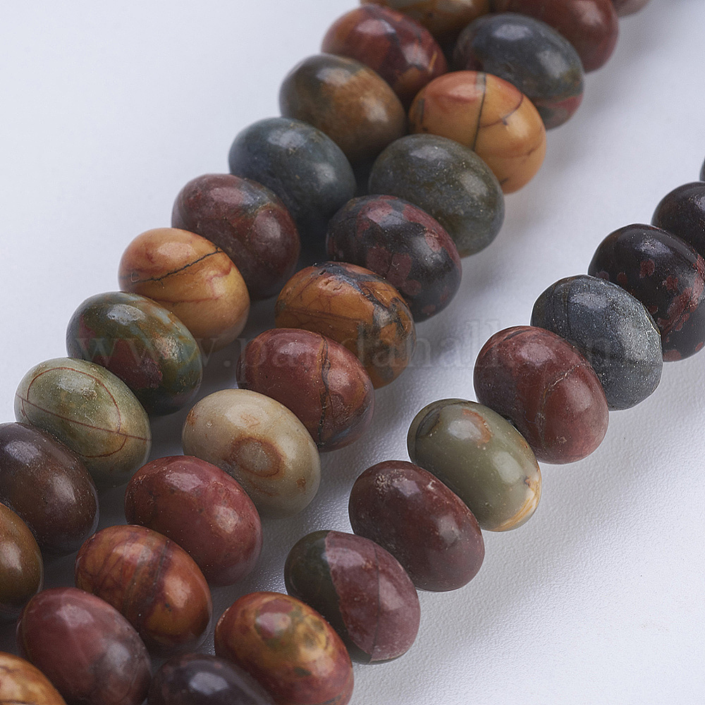 Wholesale Natural Polychrome Jasper/Picasso Stone/Picasso Jasper Beads ...