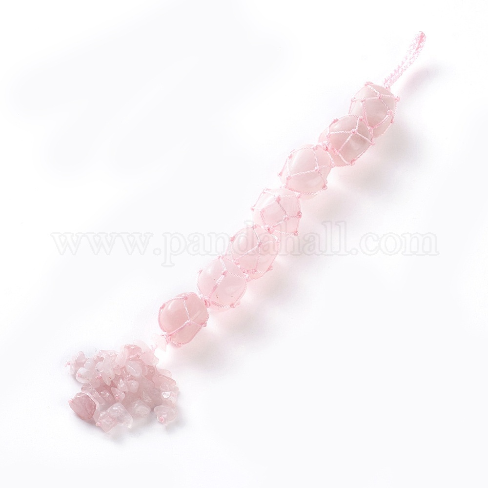 Wholesale Natural Rose Quartz Car Hanging Decorations - Pandahall.com