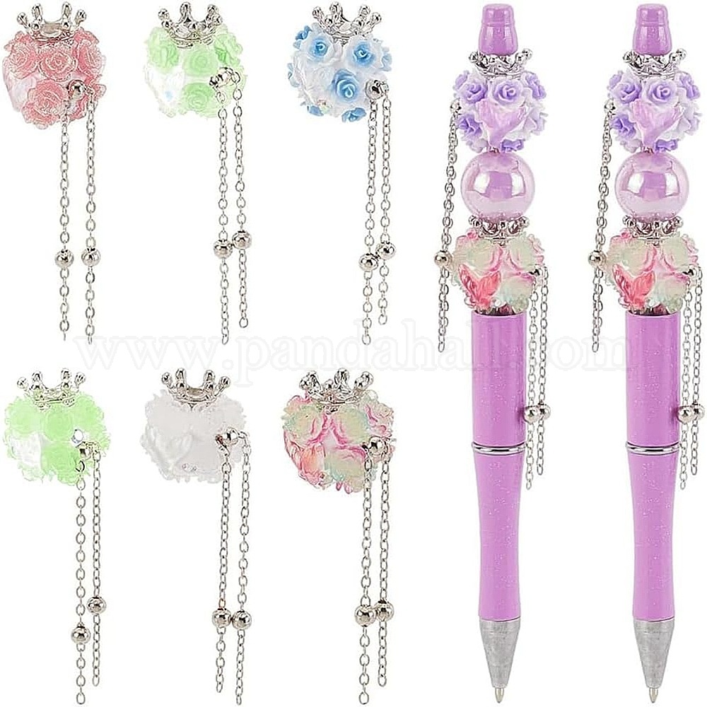 Wholesale 12Pcs 6 Colors Handmade Polymer Clay with Resin - Pandahall.com