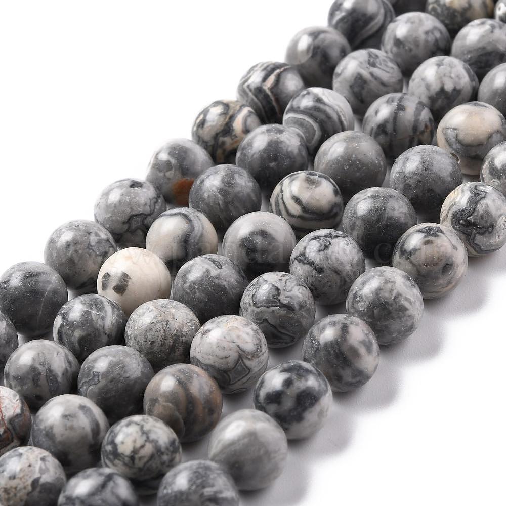 Wholesale Natural Map Stone/Picasso Stone/Picasso Jasper Beads Strands ...