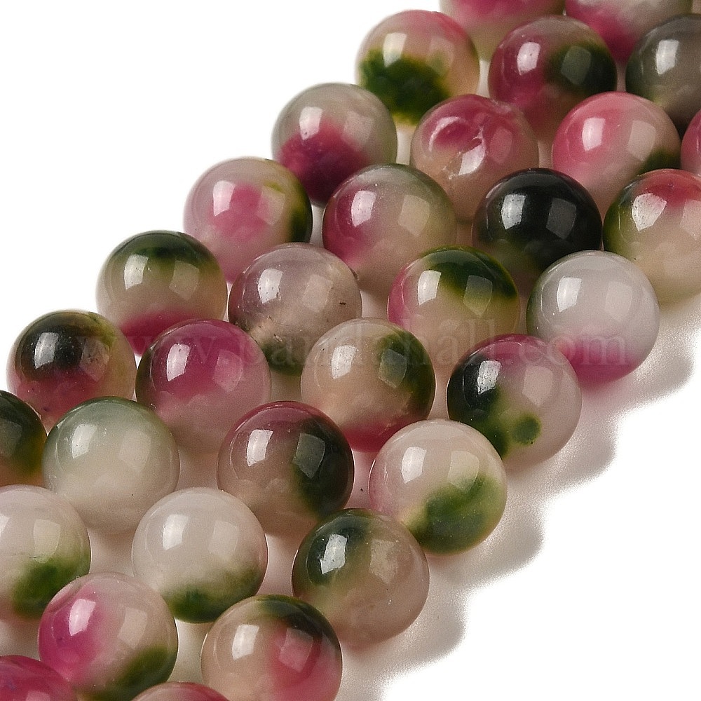 Wholesale Natural Dyed White Jade Beads Strands - Pandahall.com