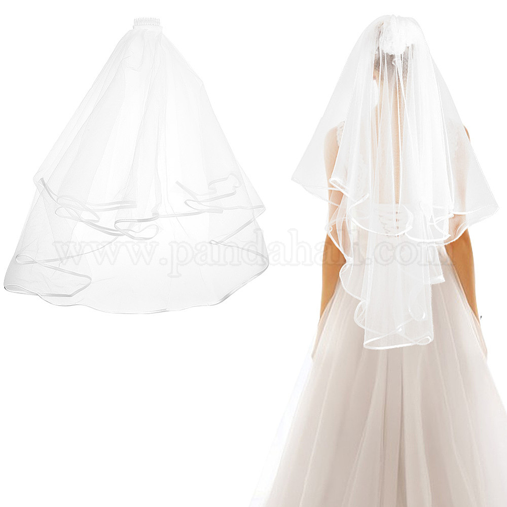 Wholesale Polyester Long Mesh Tulle Bridal Veils - Pandahall.com
