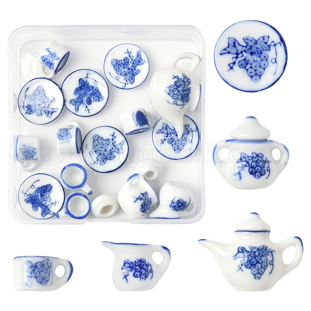 Wholesale 5Pcs Porcelain Tea Set Display Decorations - Pandahall.com
