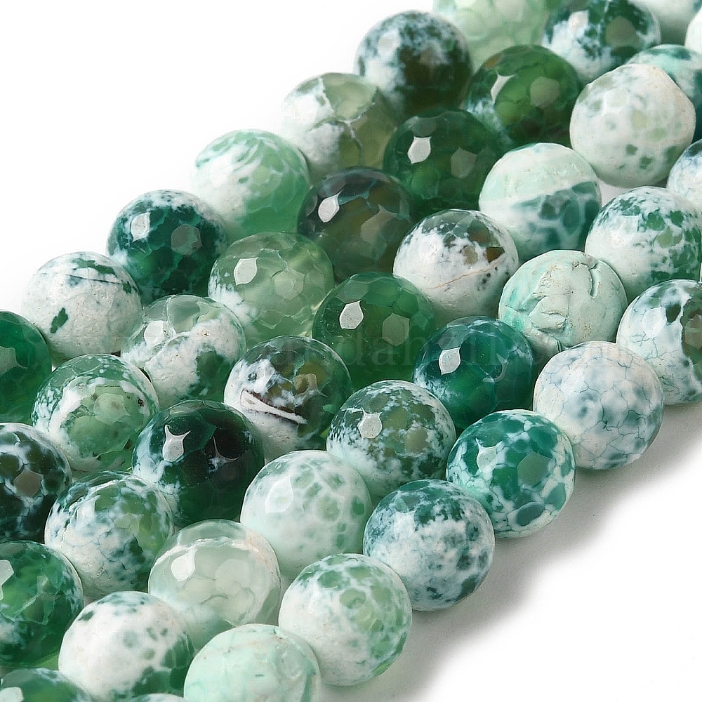 Wholesale Dyed & Heated Natural Fire Crackle Agate Beads Strands ...