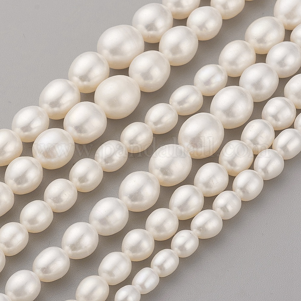Wholesale Natural Cultured Freshwater Pearl Graduated Beads Strands ...
