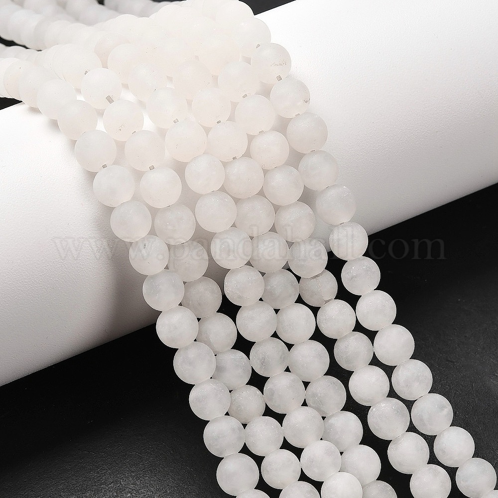 Wholesale Natural White Jade Round Beads Strands - Pandahall.com