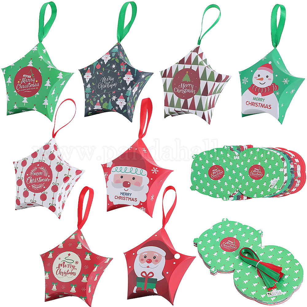 Wholesale 16Pcs 8 Colors Star Shape Christmas Gift Boxes - Pandahall.com