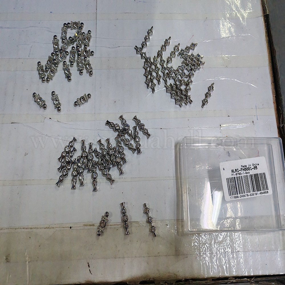 Wholesale 60Pcs 3 Style Alloy Rhinestone Bar Spacers - Pandahall.com