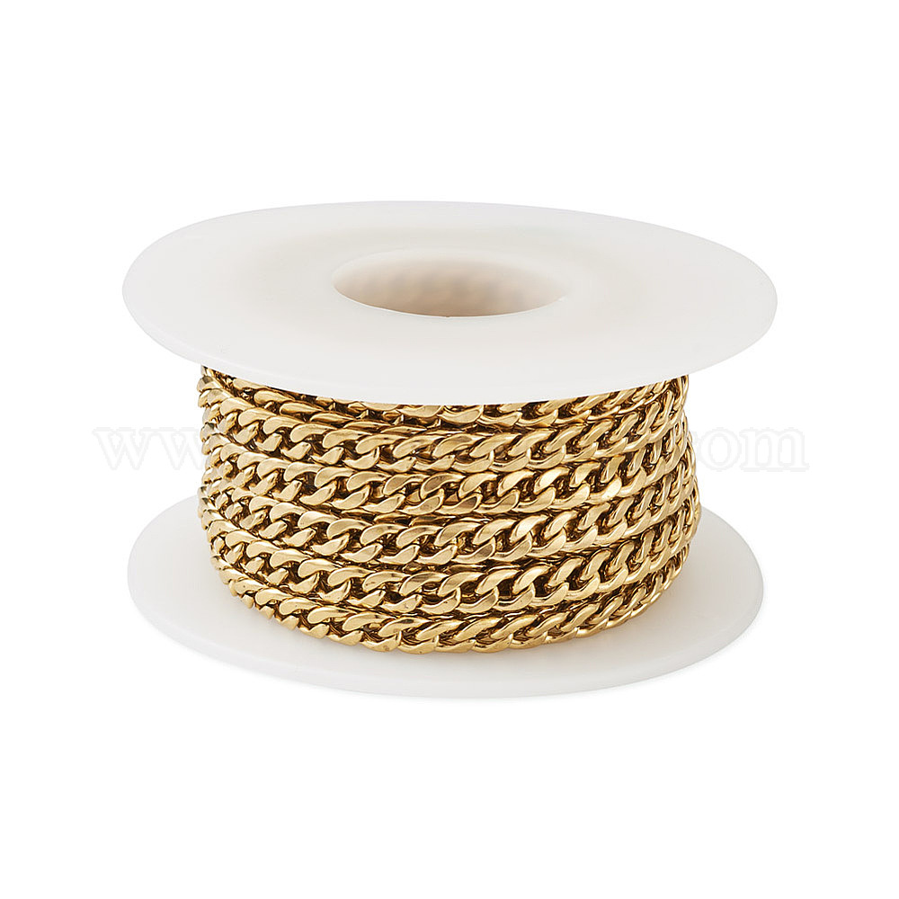 Wholesale Ion Plating(IP) 304 Stainless Steel Curb Chains - Pandahall.com