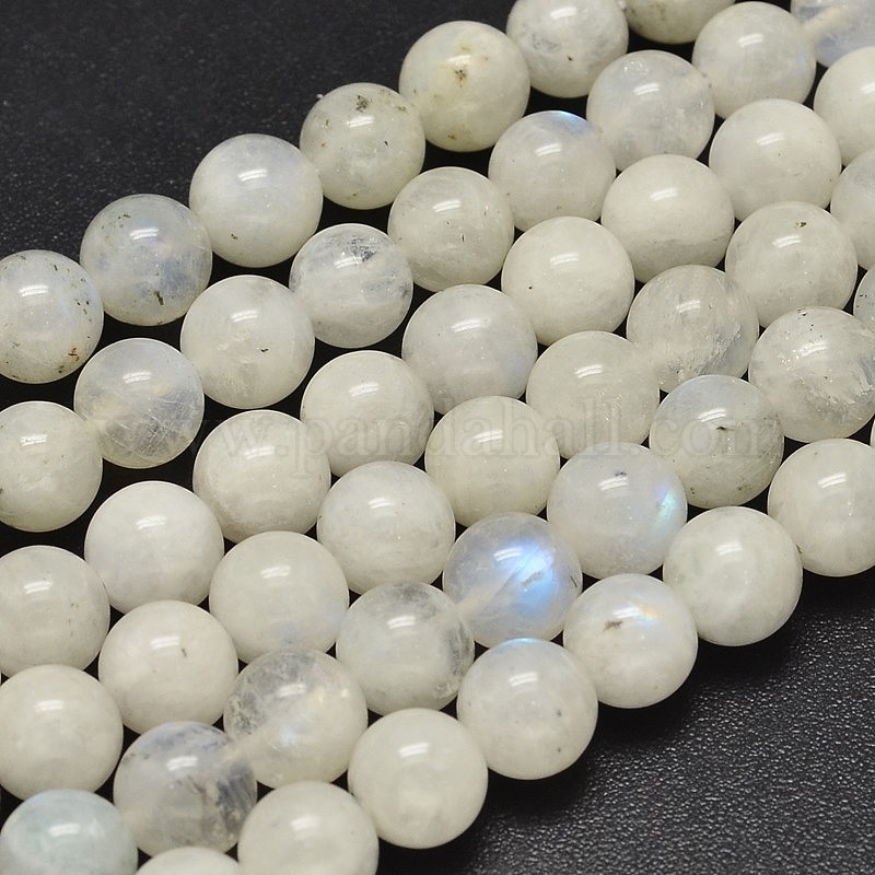 Wholesale Round Grade A Natural Rainbow Moonstone Bead Strands ...