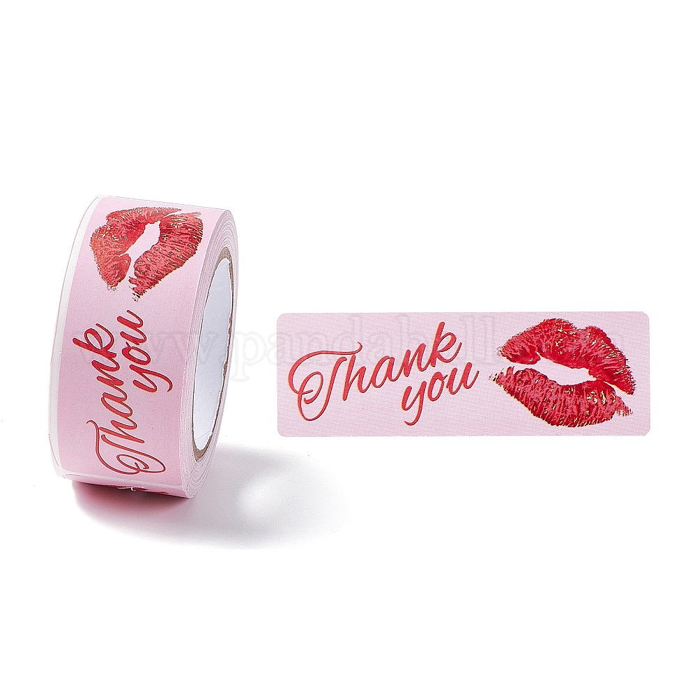Wholesale Rectangle Thank You Theme Paper Stickers - Pandahall.com