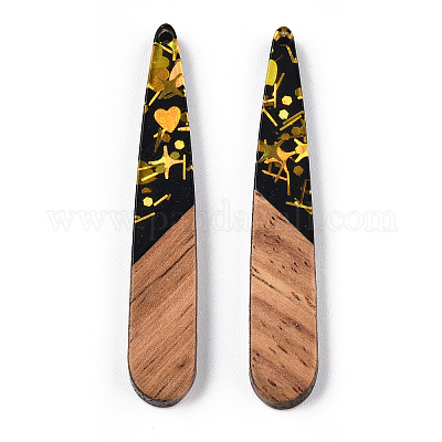 Wholesale Opaque Resin & Walnut Wood Pendants - Pandahall.com