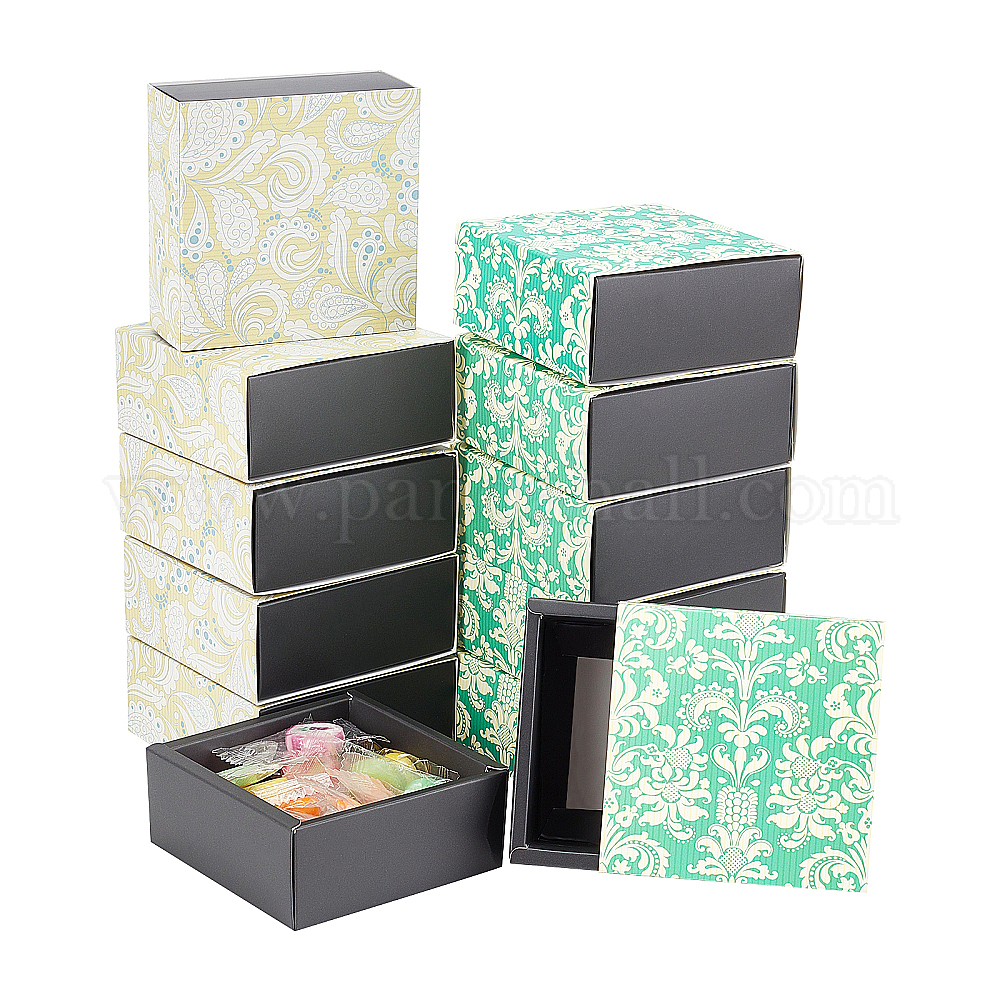 Wholesale 12Pcs 2 Colors Paper Drawer Boxes - Pandahall.com