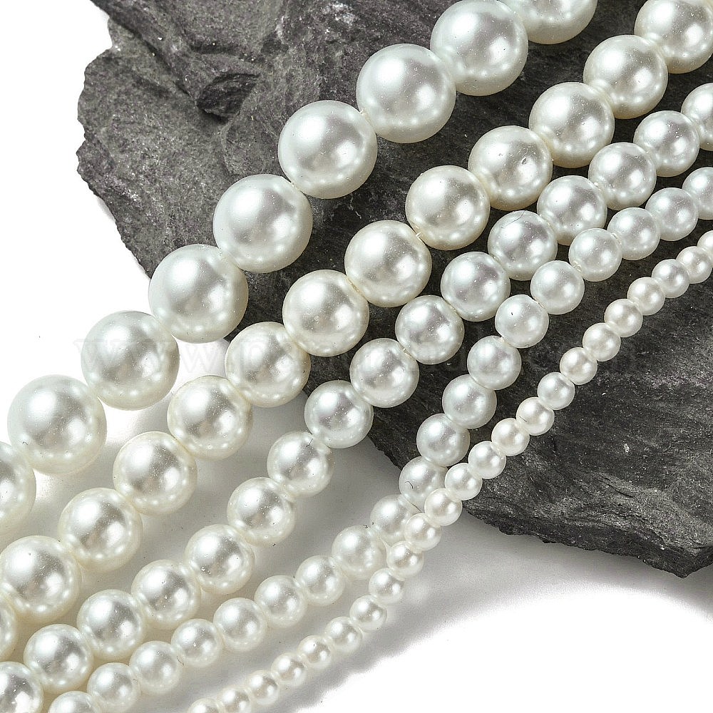 Wholesale Dyed Glass Pearl Round Beads Strands - Pandahall.com