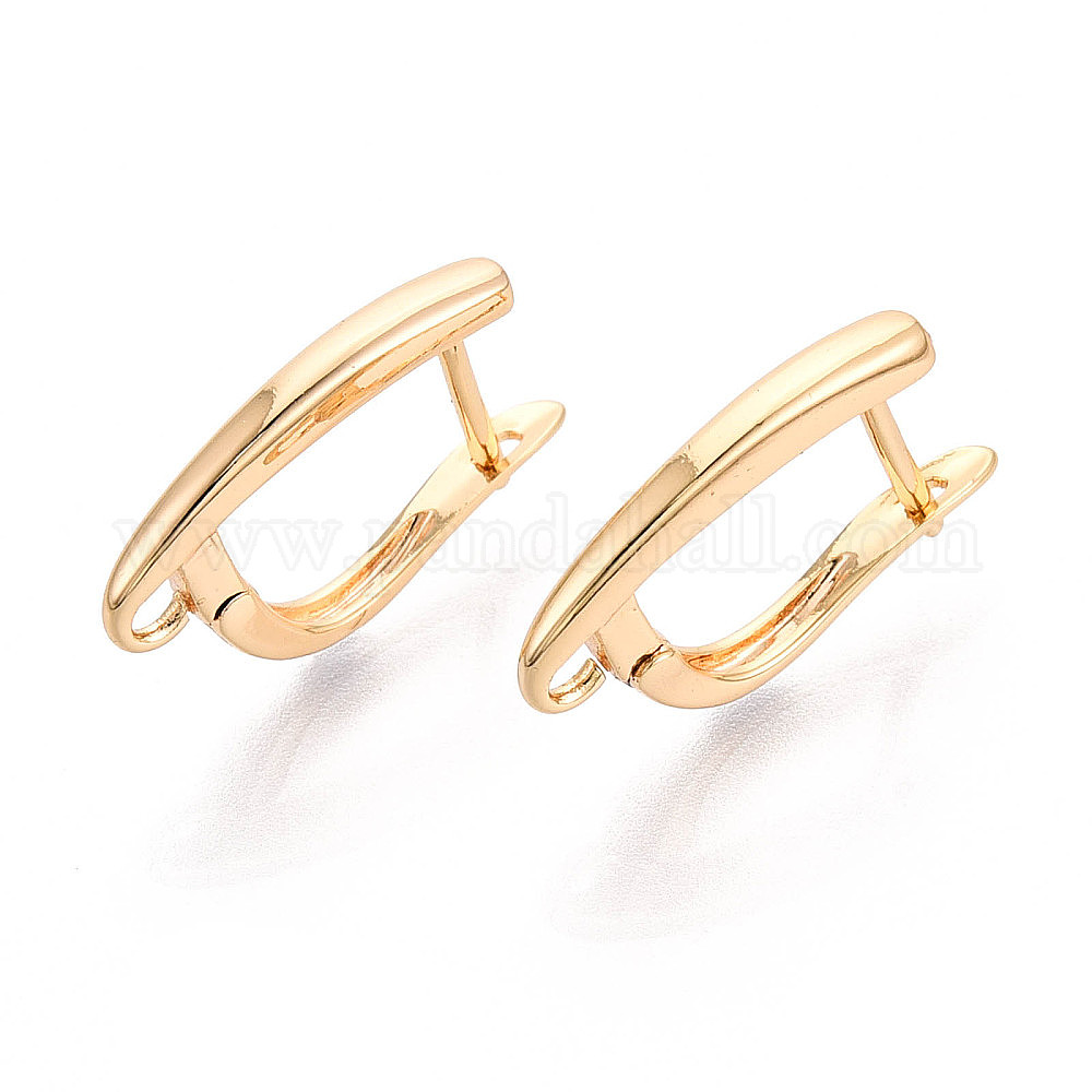 Wholesale Brass Hoop Earring Findings - Pandahall.com