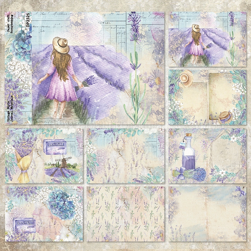 Wholesale 8 Sheets A5 Lavender Scrapbook Paper Pads - Pandahall.com