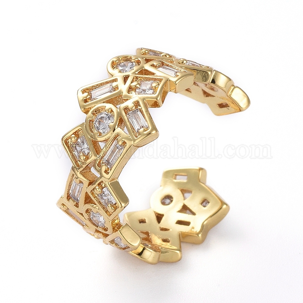 Wholesale Adjustable Brass Cuff Finger Rings - Pandahall.com
