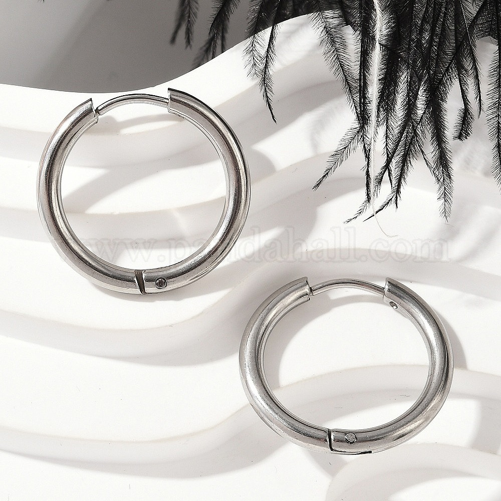 Wholesale 202 Stainless Steel Huggie Hoop Earrings - Pandahall.com