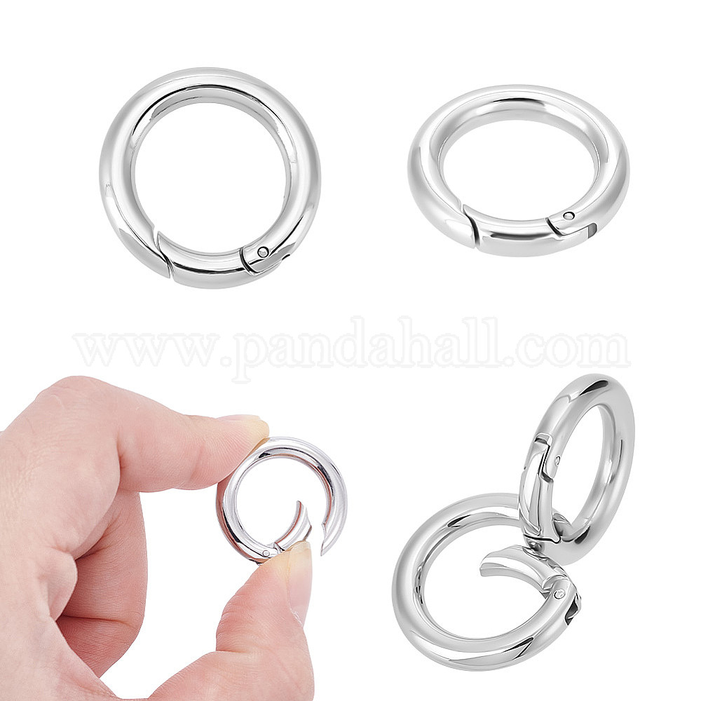 Wholesale 201 Stainless Steel Spring Gate Rings - Pandahall.com