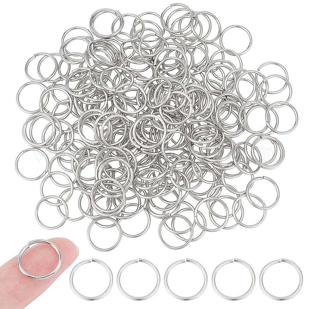 Wholesale 200Pcs 304 Stainless Steel Open Jump Rings Jump Rings ...
