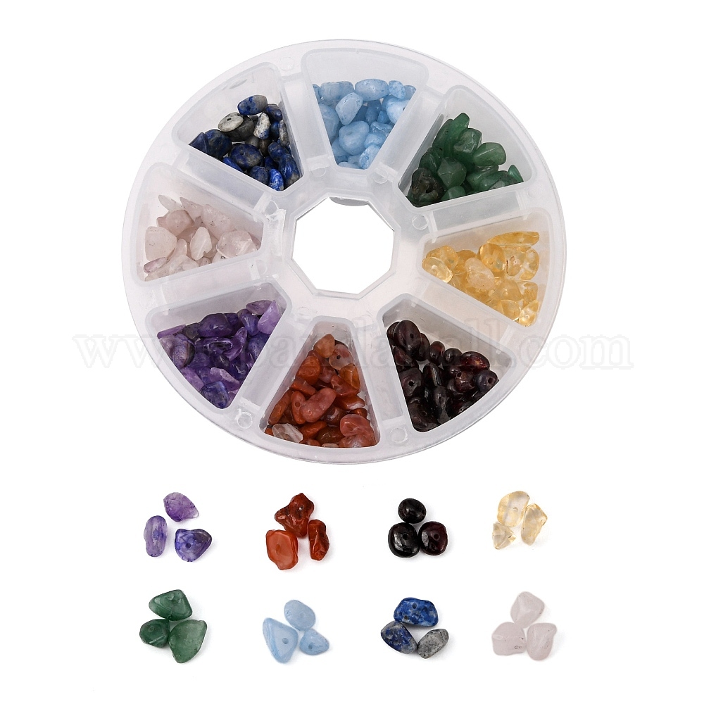 Wholesale 8 Colors Natural Stones Chip Bead Sets - Pandahall.com