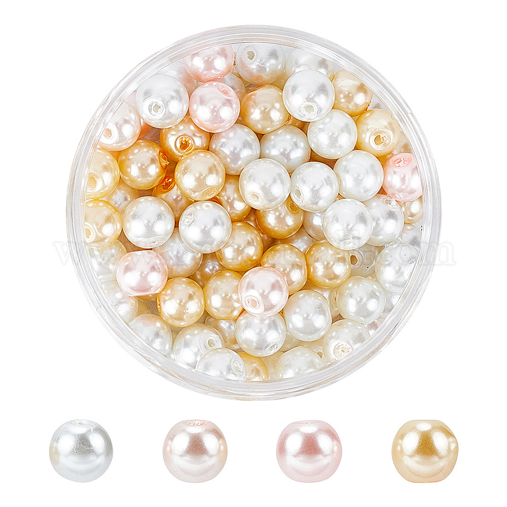 Wholesale 100Pcs Ocean Mix Pearlized Glass Pearl Beads - Pandahall.com