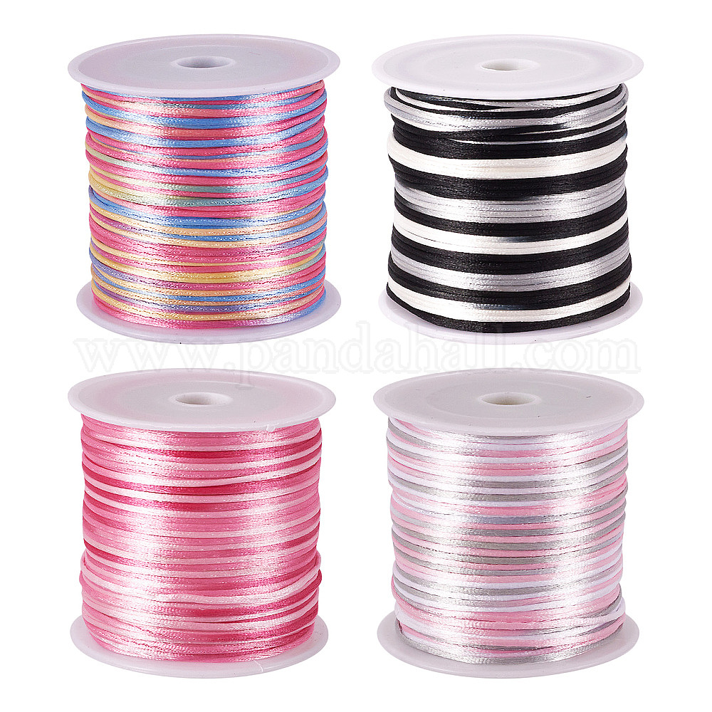 Wholesale 4 Rolls 4 Colors Segment Dyed Nylon Thread Cord - Pandahall.com
