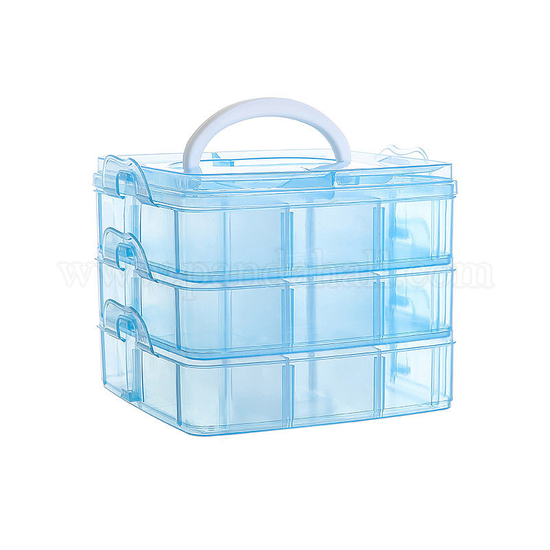 Wholesale 3-Tier Transparent Plastic Storage Container Box - Pandahall.com