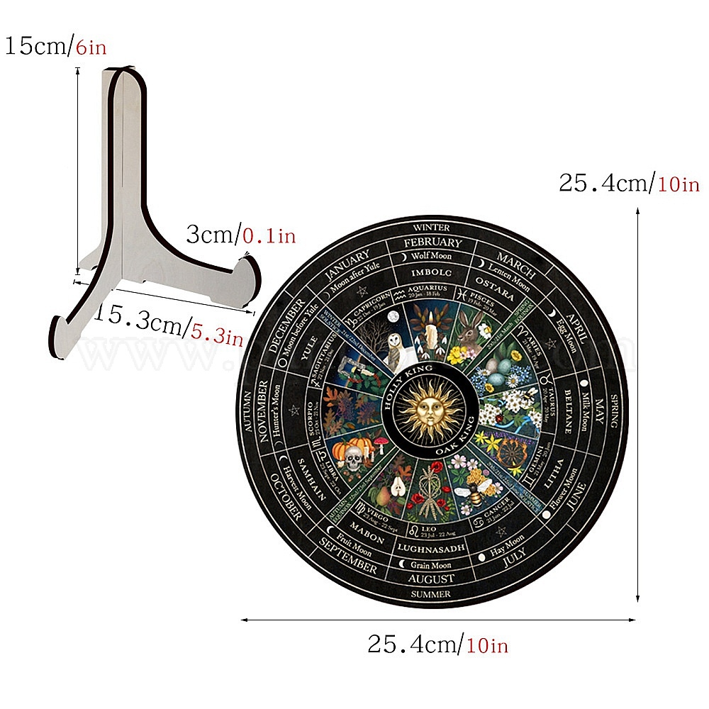 Wholesale Wooden Wheel Calendar - Pandahall.com