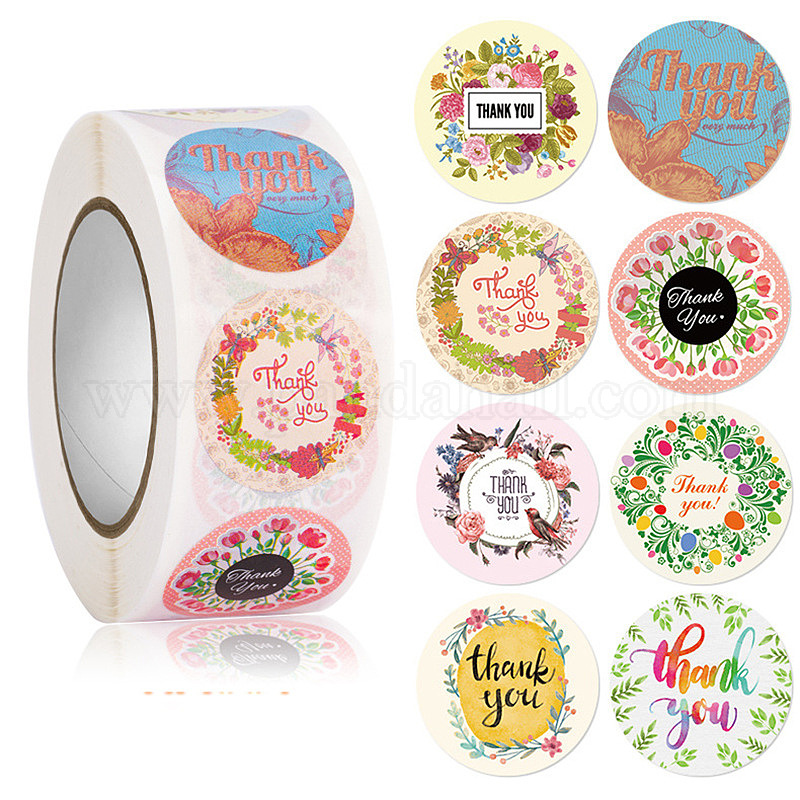 Wholesale 8 Styles Thank You Stickers - Pandahall.com