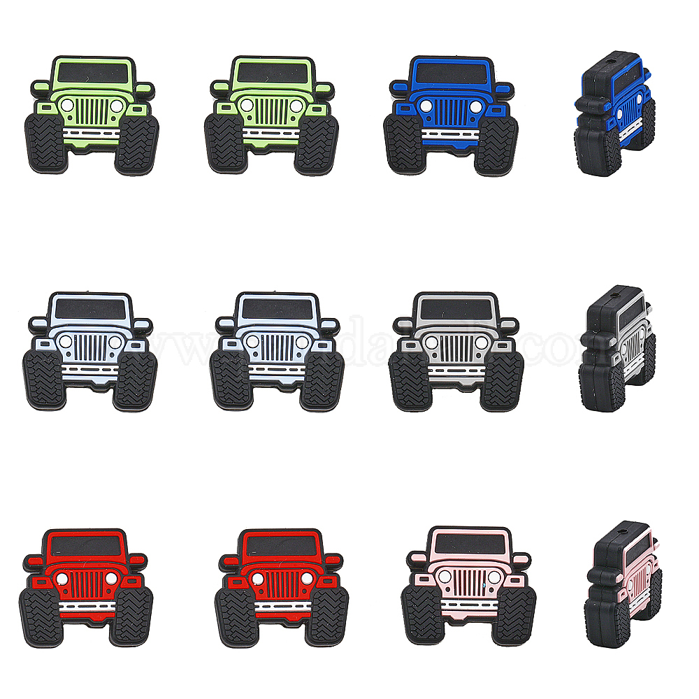 Wholesale 12Pcs 6 Colors Food Grade Eco-Friendly Silicone Beads ...