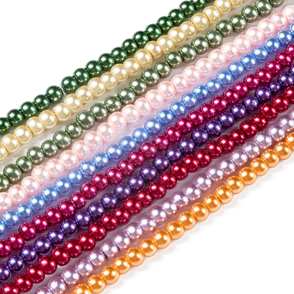 Wholesale Baking Painted Glass Pearl Bead Strands - Pandahall.com