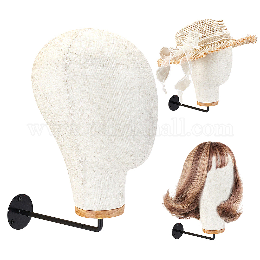 Wholesale Head Shaped Wood Covered with Cloth Wall Mounted Hat Display ...